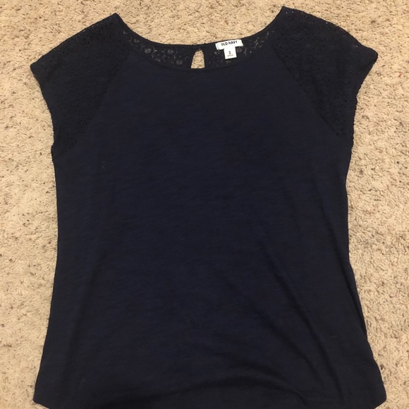 Dresses | Navy Top With Keyhole Back | Poshmark